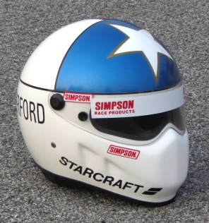 500 Legends: JOHNNY RUTHERFORD 1989 STARCRAFT SIMPSON BANDIT HELMET