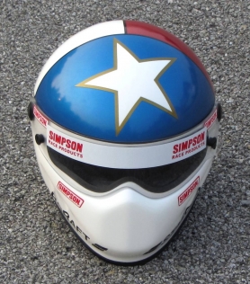 500 Legends: JOHNNY RUTHERFORD 1989 STARCRAFT SIMPSON BANDIT HELMET