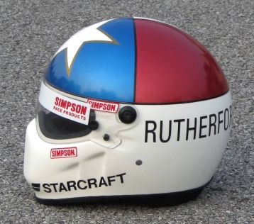 500 Legends: JOHNNY RUTHERFORD 1989 STARCRAFT SIMPSON BANDIT HELMET